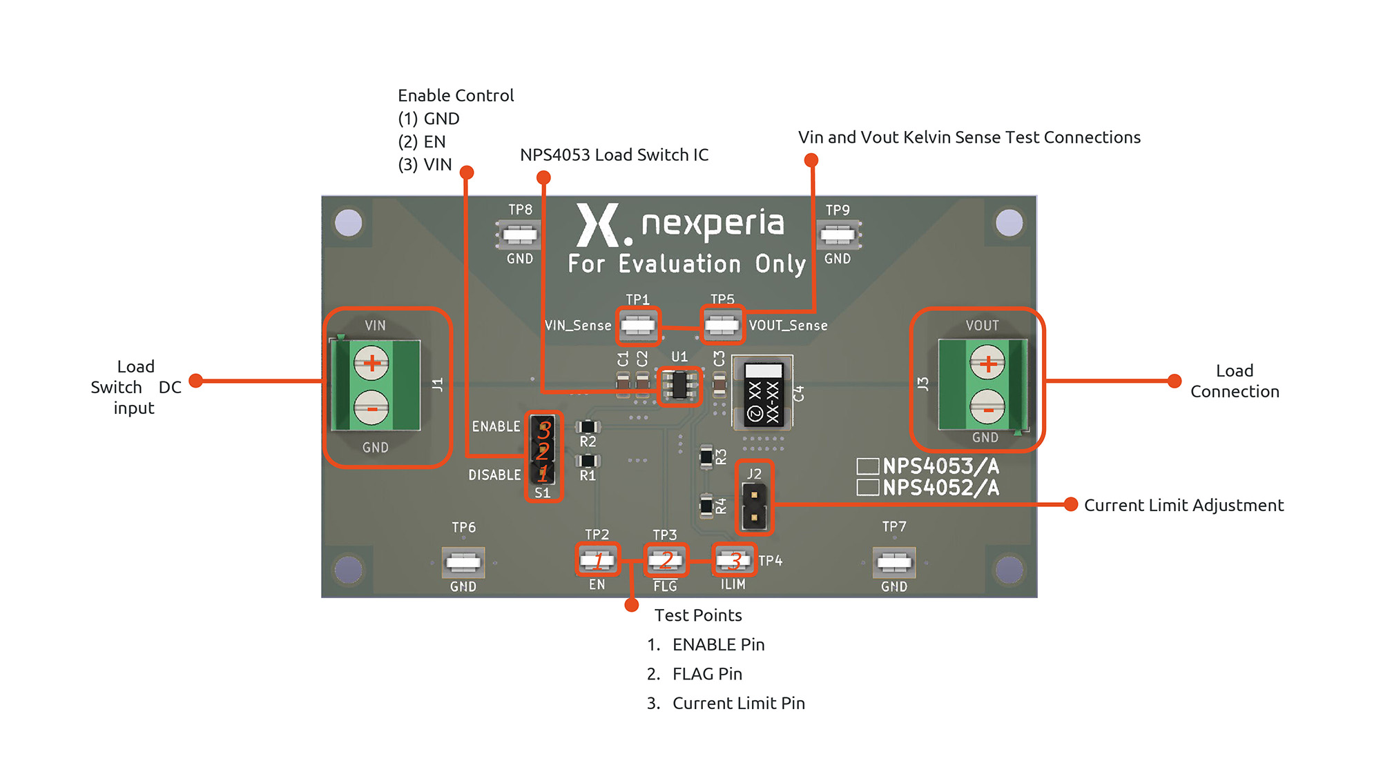 NPS4053 load switch evaluation board | Nexperia